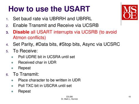 Ppt Using The Usart Powerpoint Presentation Free Download Id 4117210