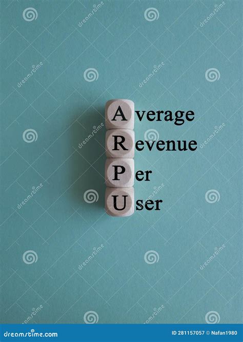 Arpu Average Revenue Per User Symbol Concept Words Arpu Average