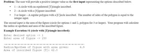 Solved Problem The User Will Provide A Positive Integer