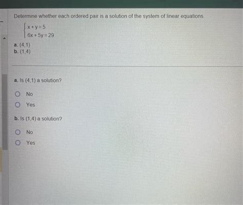 Solved Determine Whether Each Ordered Pair Is A Solution Of