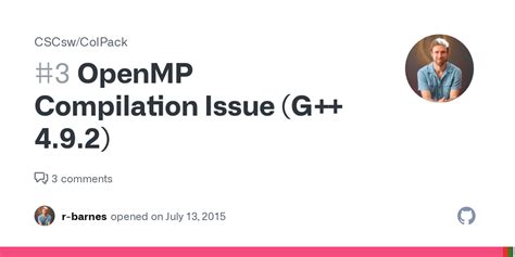 Openmp Compilation Issue G 492 · Issue 3 · Cscswcolpack · Github