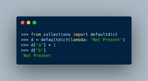 Defaultdict Python