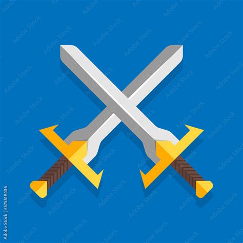 Crossed Swords Vector Isolated Icon Emoji Illustration Crossed Swords