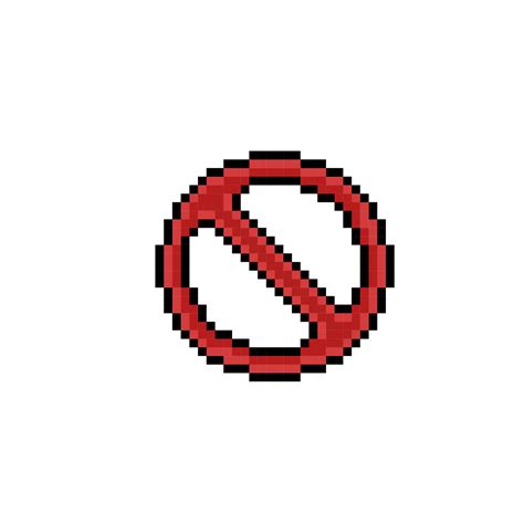 Prohibited Sign In Pixel Art Style Vector Art At Vecteezy
