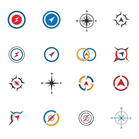 Kompass Logo Zeichen Und Symbole Premium Vektor