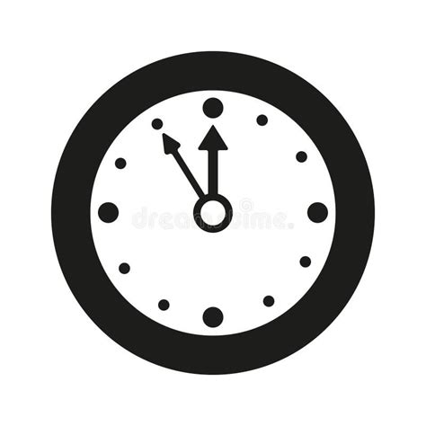 Vector Black And White Clock Icon Or Logo Design Stock Vector Illustration Of Modern Style