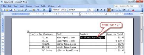 2 Method To Quickly Enter Same Texts Into Multiple Cells In Your Word Table