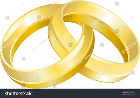 Wedding Bands Vector Illustration Intertwined Wedding Stock Vector Royalty Free 5699749