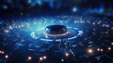 Abstract Technology Background With Processor And Electronic Circuit Of Quantum Computing System