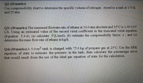 Solved Q2 20 Marks Use Compressibility Chart To Determine