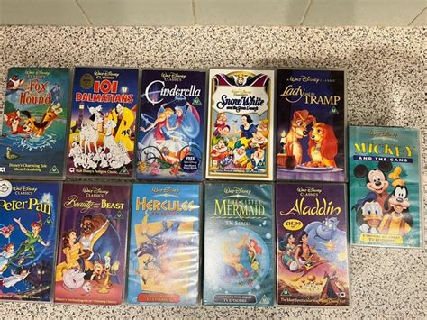 Vhs Tape Walt Disney Classics Bundle Of Vintage Vhs Tapes X 11 Videos £