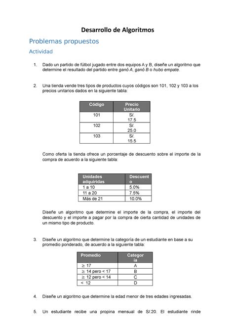 Tarea De Principio De Algoritmos Semana Hagan Sus Tareas Vagos Principios De Algoritmos