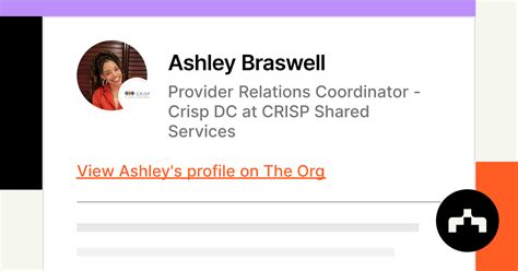 Ashley Braswell Provider Relations Coordinator Crisp Dc At Crisp