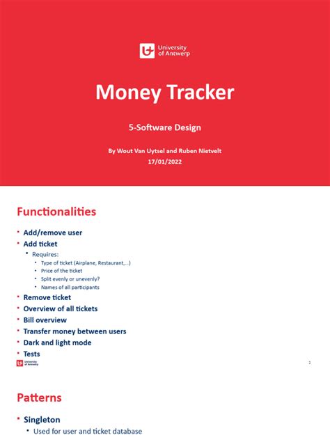 Moneytracker Presentation Pdf