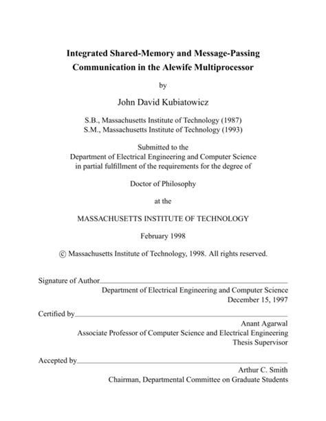 Integrated Shared Memory And Message