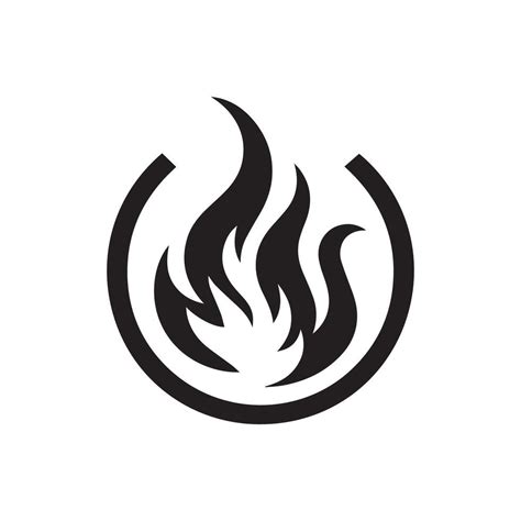 Minimalist Fire Logo On White Background 43224218 Vector Art At Vecteezy