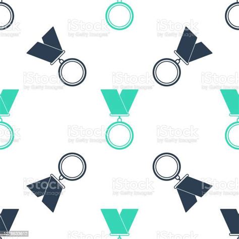 녹색 메달 아이콘 흰색 배경에 원활한 패턴을 격리 우승자 기호 벡터 1에 대한 스톡 벡터 아트 및 기타 이미지 1 1위