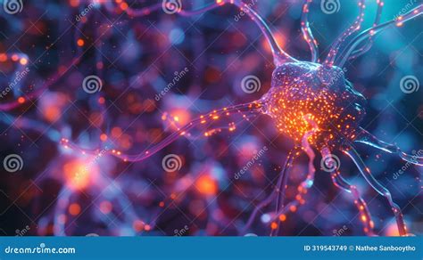 Close Up Of A Neuron Close Up Of Neuron Cells Royalty Free Stock Image