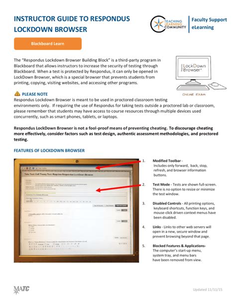 Instructor Guide To Respondus Lockdown Browser