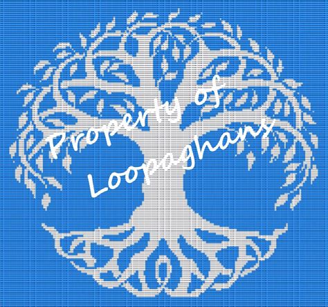 Tree Of Life Crochet Pattern AFGHAN Graph Loopaghans Custom Crochet Gifts
