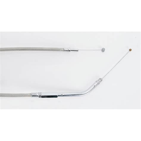 Drag Specialties Braided Stainless Steel Throttle Cable W45 Degree