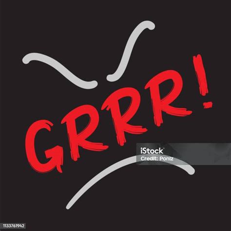 Grrr따옴표 글자 인쇄에 대 한 서 예 영감 그래픽 디자인 타이포 그래피 요소입니다 포스터 티셔츠 가방 로고 엽서 전단지 스티커 및 스웨트 셔츠를 위한 프린트 간단한 벡터
