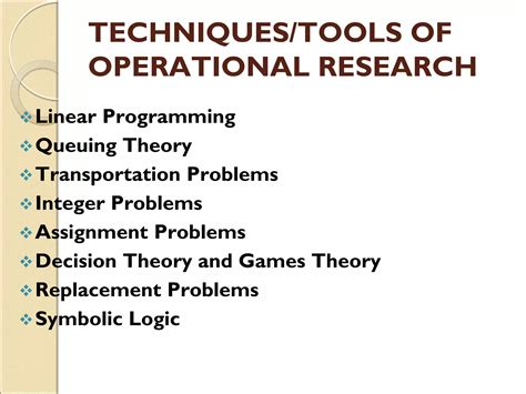 Introduction To Operations Research Pptx
