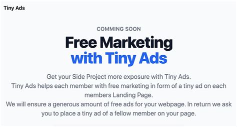 Tiny Ads Ad Network For Side Projects Betalist
