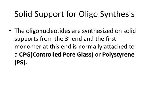 Oligonucleotide Synthesis Problems And Challenges Pptx