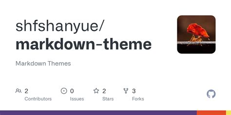 Github Shfshanyuemarkdown Theme Markdown Themes
