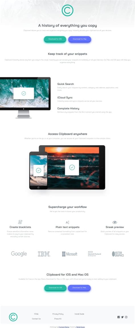 Frontend Mentor Clipboard Landing Page Using Bootstrap 5 Coding Challenge Solution