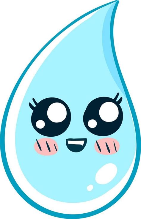 Download Cute Water Drop Illustration Vector On A White Background