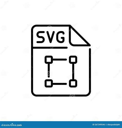 Svg File Color Line Icon Format And Extension Of Documents Stock Vector Illustration Of