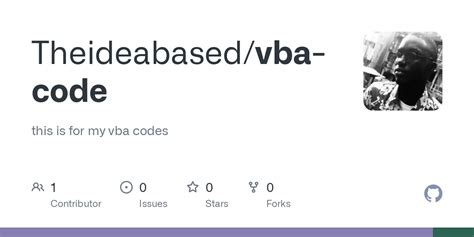GitHub Theideabased Vba Code This Is For My Vba Codes