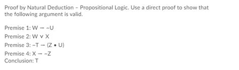 Solved Proof By Natural Deduction Propositional Logic Use