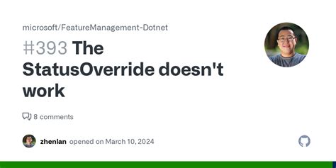 The Statusoverride Doesnt Work · Issue 393 · Microsoft