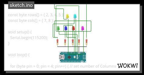 Matrix Scanning Simulation Wokwi Esp32 Stm32 Arduino Simulator