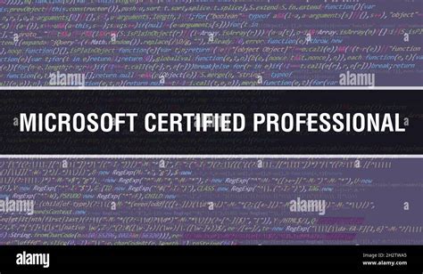 Microsoft Certified Professional Text Written On Programming Code