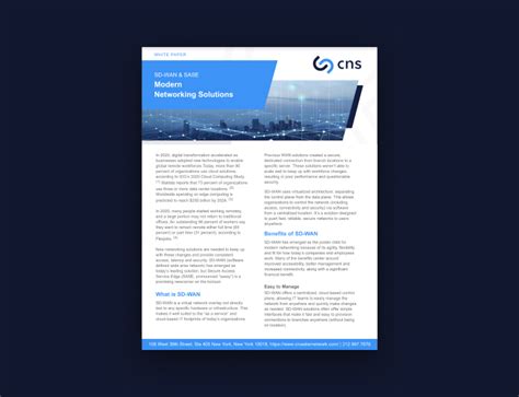 Sd Wan And Sase Whitepaper — Modern Networking Solutions Cns