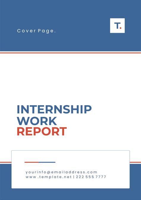 Free Internship Report Templates To Edit Online And Print