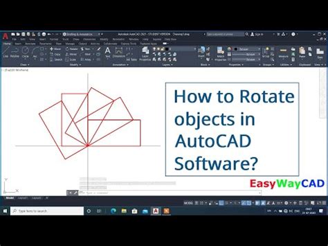 EasyWayCAD How To Rotate Objects In AutoCAD Software