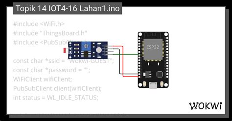 Topik 14 IOT4 16 Lahan1 Ino Wokwi ESP32 STM32 Arduino Simulator