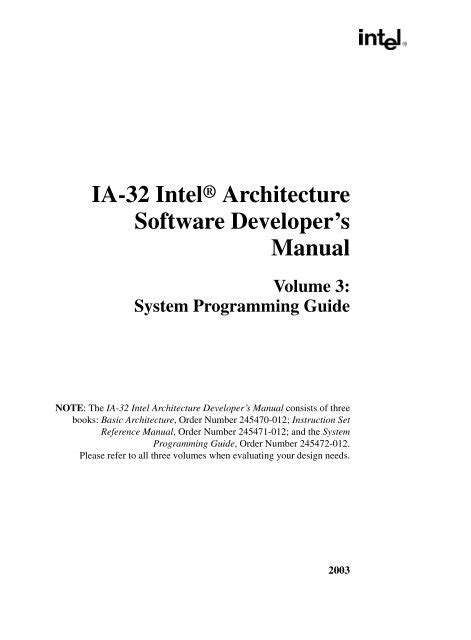 Ia 32 IntelÂ® Architecture Software Developers Manual Volume 3