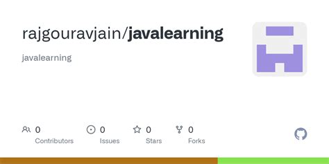 Github Rajgouravjainjavalearning Javalearning