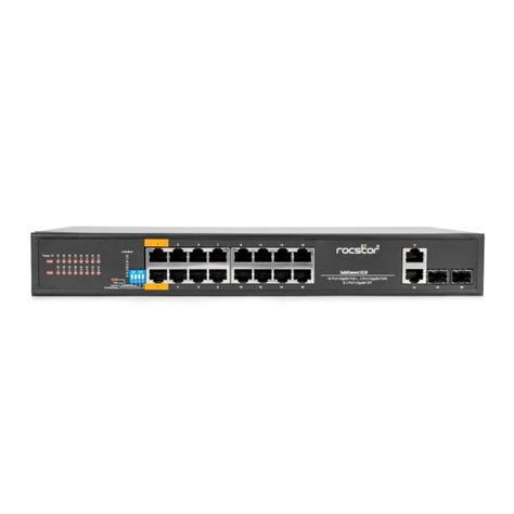 Solidconnect Sc20 20 Port Unmanaged Ethernet Switch 16 Port Poe 2 Port Rj45 And 2 Port Sfp