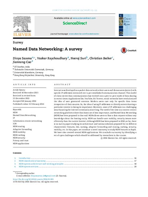pdf named data networking a survey