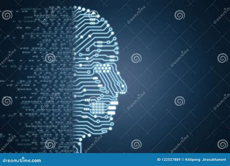 Robot With Circuit Brain Stock Image Image Of Connect 122527889