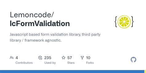 Github Lemoncode Lcformvalidation Javascript Based Form Validation