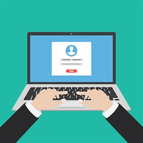 Premium Vector Laptop With Login Form Page On Screen Sign In To