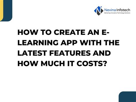 How Much It Cost To Create An E Learning App By Nevina Infotech Issuu
